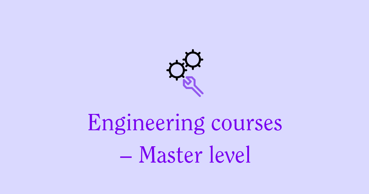 Engineering courses – Master level, Kongsberg - Universitetet i Sørøst ...