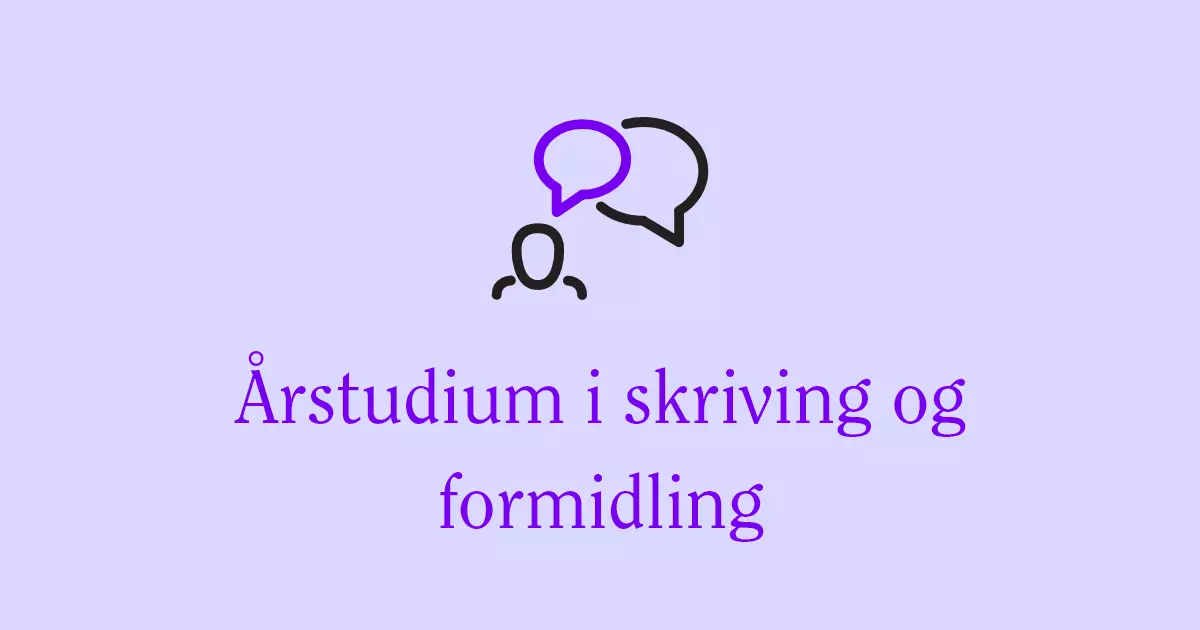 Årsstudium i skriving og formidling - Universitetet i Sørøst-Norge